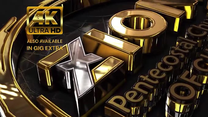 Create elegant metallic gold, silver, platinum 3d logo reveal intro ...