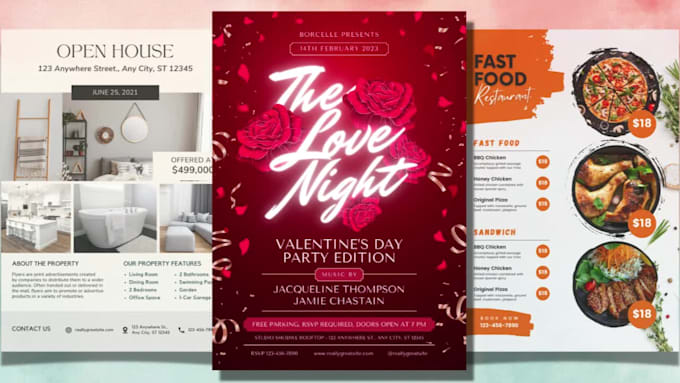 Design creative flyers, posters, leaflet and brochures faster by Color9creative | Fiverr