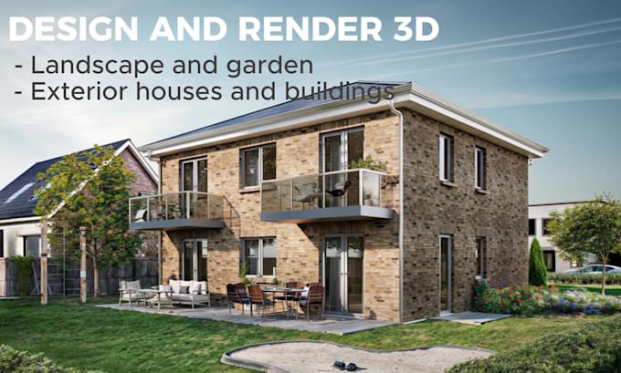 Design and render 3d landscape, garden, and house exterior by Our ...