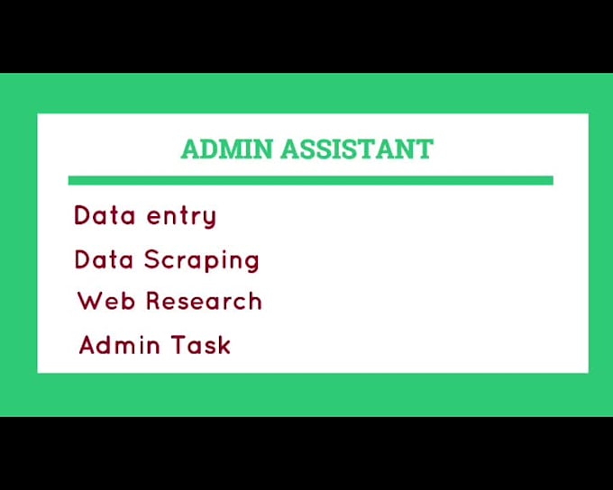 Do data entry manual typing admin tasks as admin assistant by Writerz34 ...