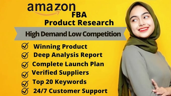 Amazon fba product research and amazon product research for fba private label by Hadia__amz | Fiverr