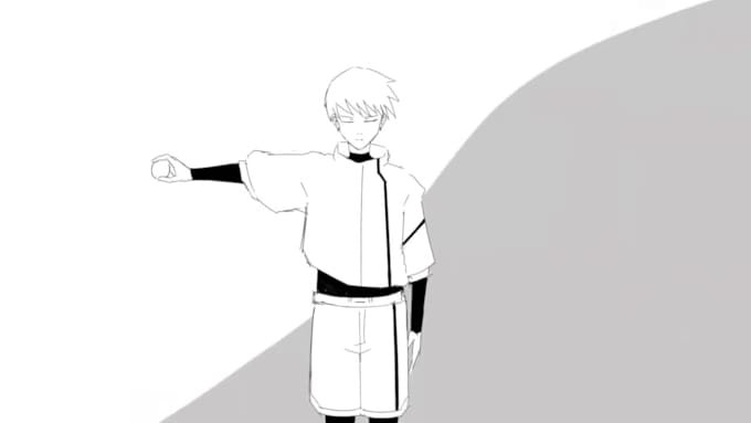 Do 2d hand drawn 2d traditional frame by frame animation 2d anime fight ...