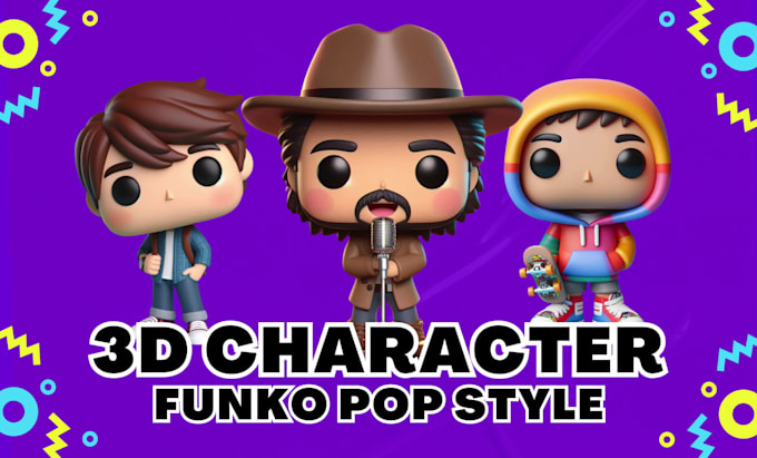 Do 3d cute character modeling in funko pop style by Creative3d_hub | Fiverr
