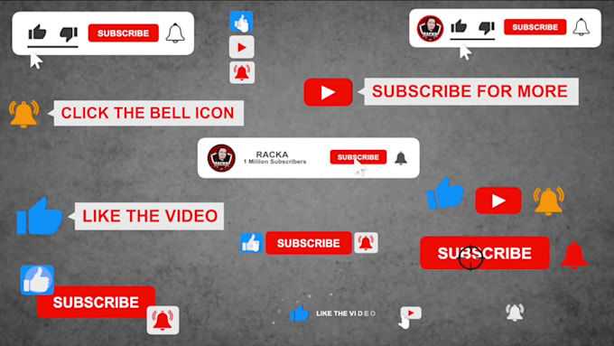 Design an awesome youtube subscribe animation overlay by Adeltaibi786 ...
