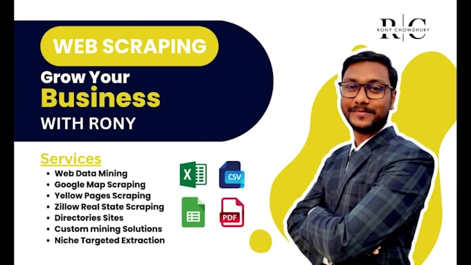 Do google map scraping, data mining, yellow pages scraping, and zillow scraping by Ronygd716 ...