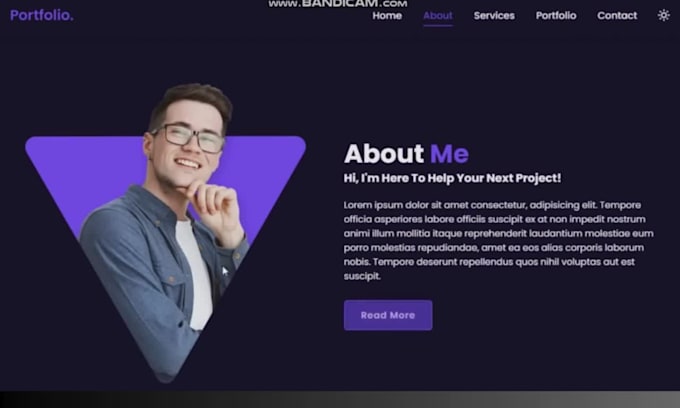 Create and build a stunning portfolio website develop a responsive ...