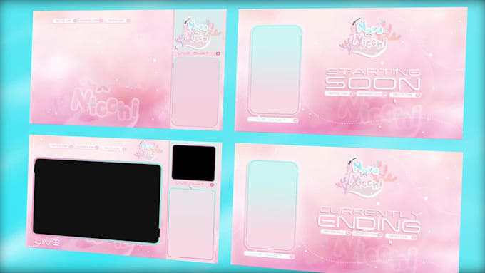 Design your vtuber twitch stream overlays by Sam_studioo | Fiverr