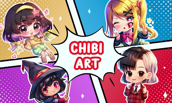 Draw chibi art character design for vtuber, fanart, and sticker in ...