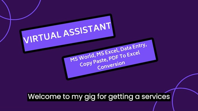 Be data entry, microsoft excel, file conversion, copy paste virtual assistant by Mzain_official ...