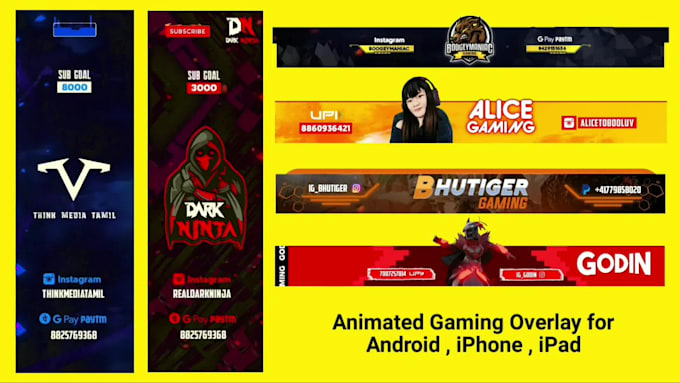Create 3d animated gaming overlay by Realdarkninja | Fiverr
