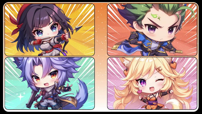 Create custom cute chibi anime character illustration for you need by ...