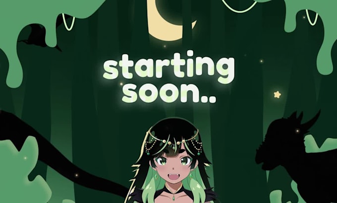 Create animated vtuber stream overlay for kick, twitch, youtube by Flsvgraphics | Fiverr