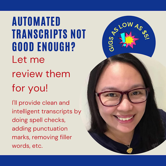 Clean up, proofread, and format ai generated transcripts by Trans4u ...