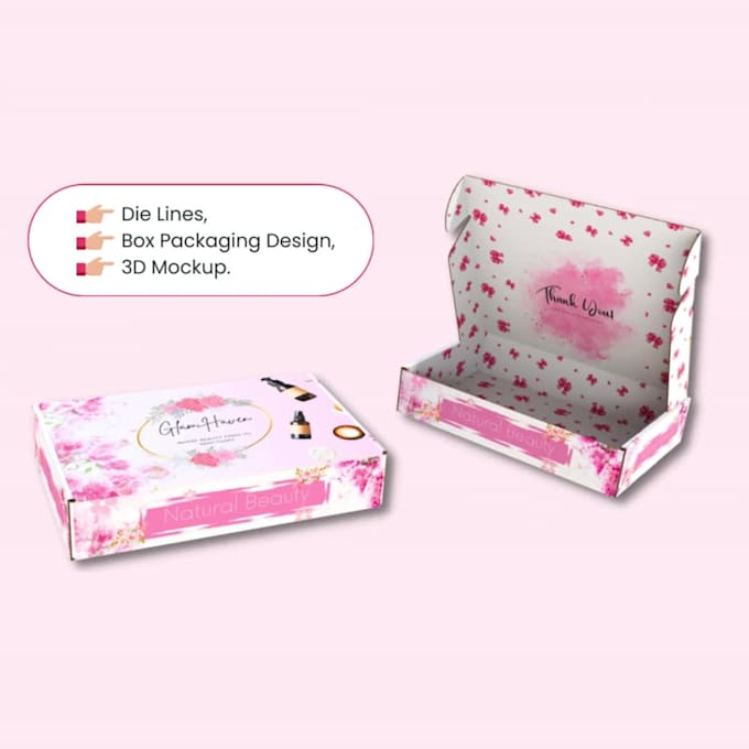 Do box design product packaging labels, 3d mockups, and custom mailer gift boxes by ...