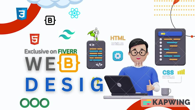 Design awesome website or landing page with free simple animation by ...
