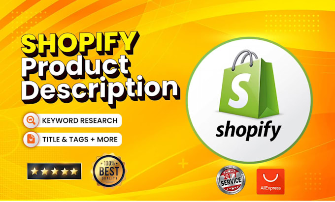 Do shopify product descriptions with seo title tags for product listing ...