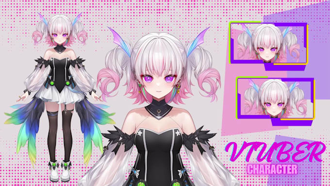 Design and rigging vtuber anime character in live2d for vtube studio ...