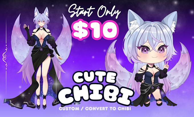 Draw custom cute chibi character for pfp, oc, sticker or fanart in my ...