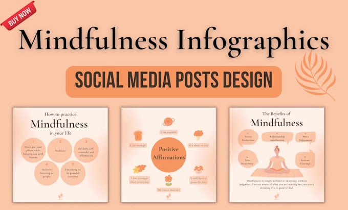 Design unique mindfulness social media posts, infographics by ...