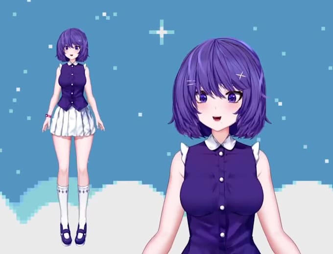 Create 2d vtuber model, live2d vtuber model, 2d vtuber rigging, vtuber ...