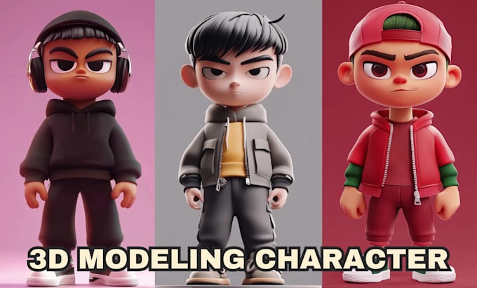 Do 3d cute cartoon modeling for mascot, game, and printing by ...