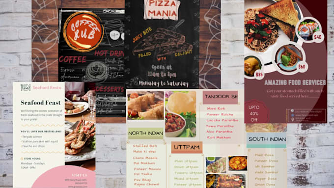 Design innovative menu designs ,food flyer, restaurant menu, posters by ...