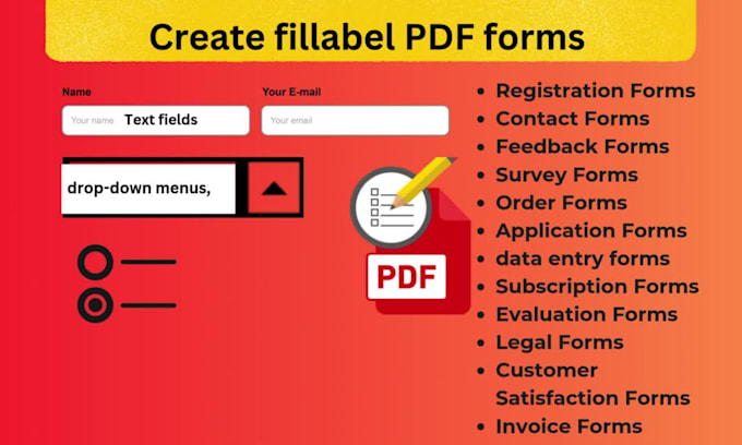 Create fillable pdf form, convert documents to fillable form by Syedservice14 | Fiverr