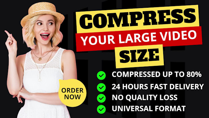 Compress your large video file size without quality loss by Photoslideshow_ | Fiverr