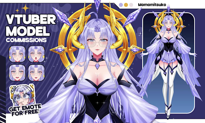 Design and rigging high quality vtuber model live2d for vtube studio by Momomitsuko | Fiverr