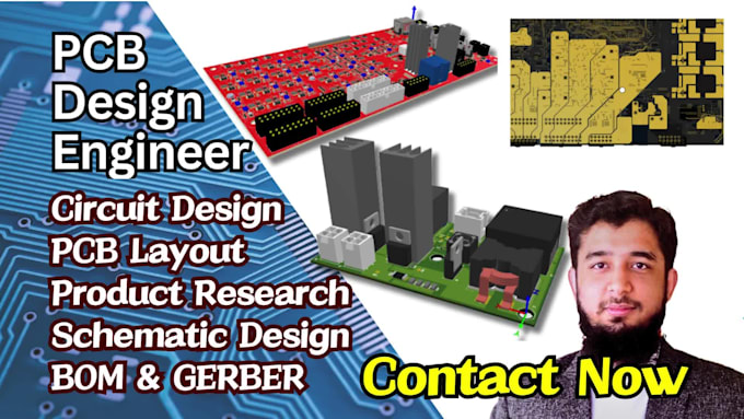 Design pcb board layout, circuit, schematic in altium designer etc by Sarmad529 | Fiverr