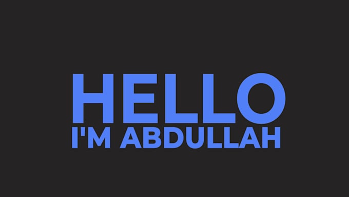 Create stomp kinetic typography by Abdullah_haroon | Fiverr