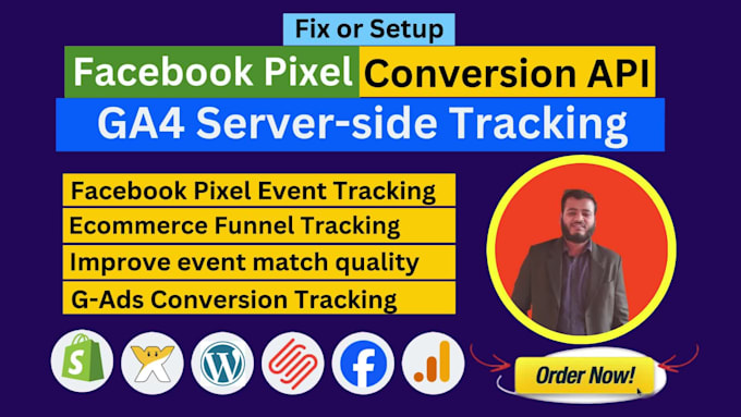 Fix or setup facebook pixel conversion api, fb capi, ga4 server side tracking by Gazimonir59 ...
