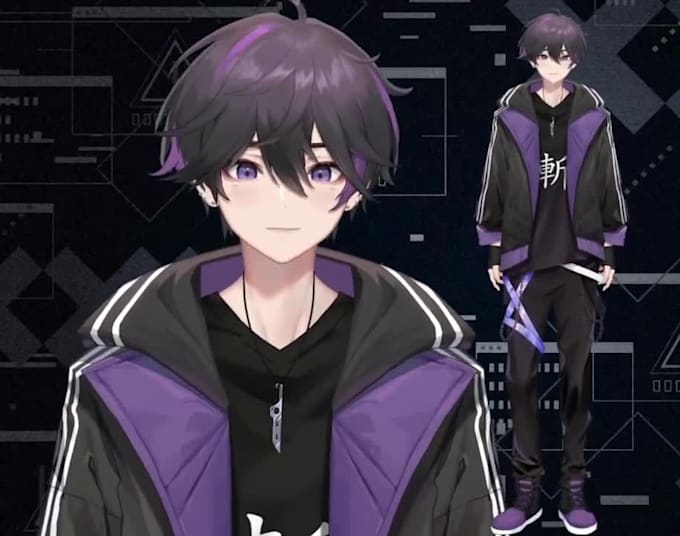 Draw and rig live2d vtuber model 2d vtuber model anime vtuber model ...