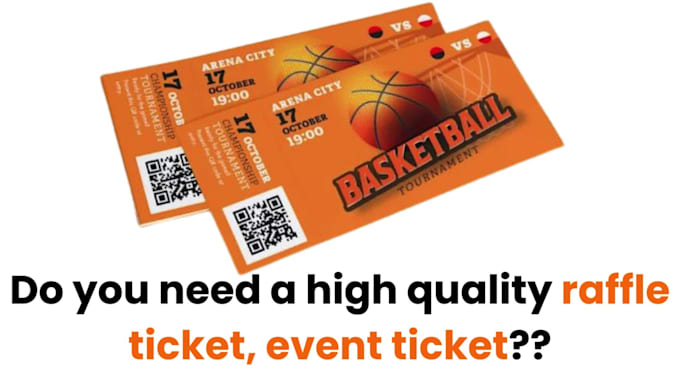 Design event ticket, raffle ticket, transport ticket, postcard, flyer ...