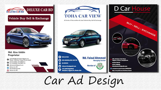 Design car ad, poster, banner, or flyer for car sales by Shamiul18 | Fiverr