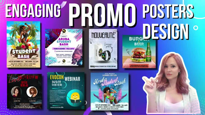 Create poster, flyer, or brochure promo design for any business and ...
