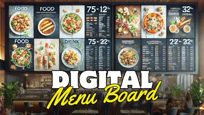 Design animated menu, digital menu, animated tv menu board by ...