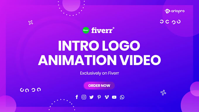 Create an attractive youtube intro logo animation video by Ario_fp | Fiverr
