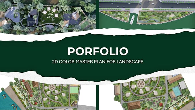Captivating 2d color master plan for landscape, villa design by ...