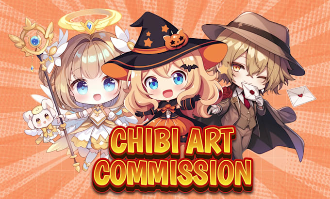 Draw a cute chibi character for you in adorable style by Kepunbaik | Fiverr
