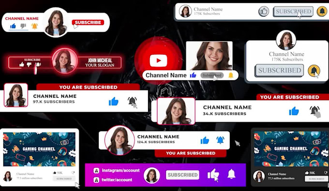 Create awesome youtube subscribe, like and bell animation by Reklavista ...