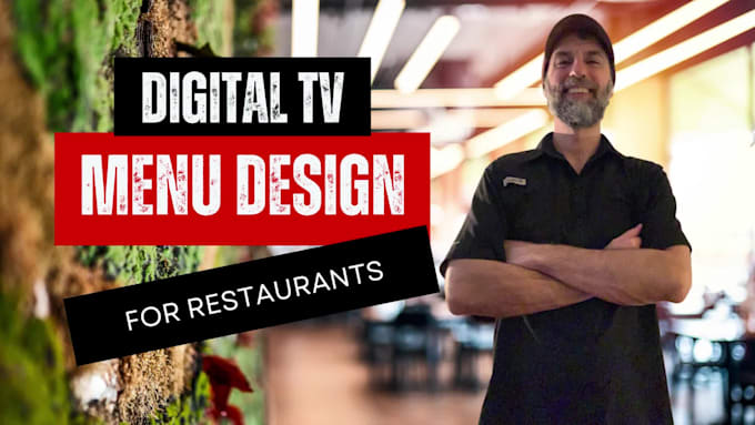 Design digital menu board for restaurant tv by Leoguerradesign | Fiverr