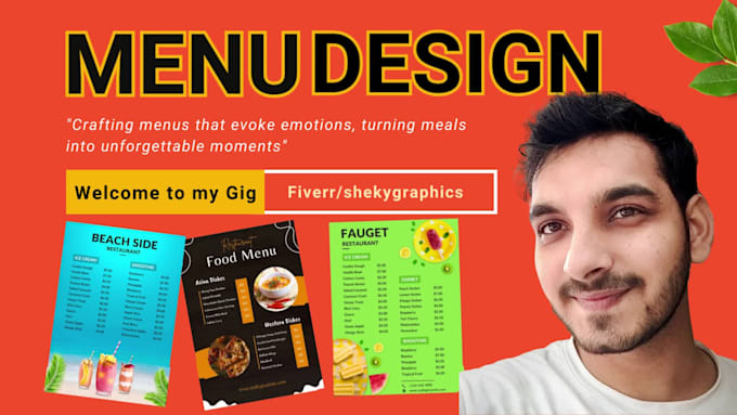 Design digital menu, restaurant menu and food menu board by Shekygraphics | Fiverr