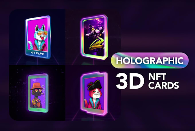 Create unique holographic 3d nft cards, trading card by Alternatefuture | Fiverr