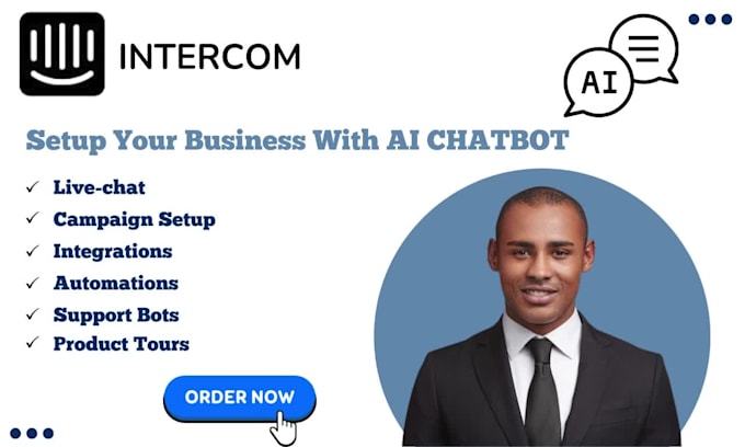 Create intercom chatbot, botpress and fin ai manychat on website by Lanre_ibraheem | Fiverr