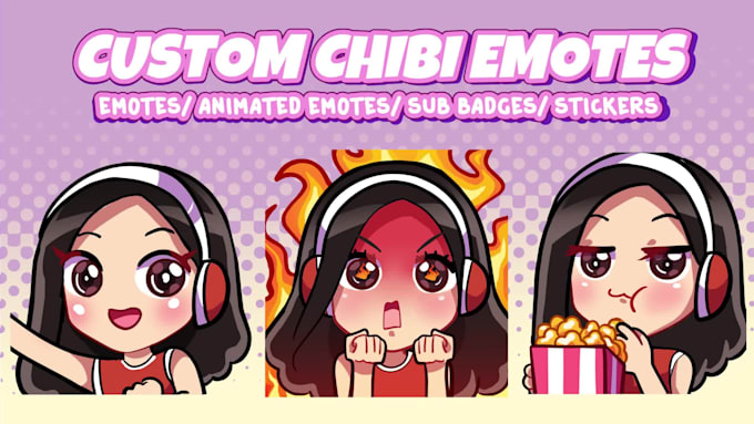 Custom twitch emotes, animated emotes, sub badges, stickers by Kyotan ...