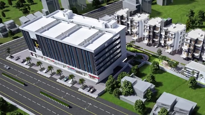3d landscape urban masterplan animation blender city flythrough park ...