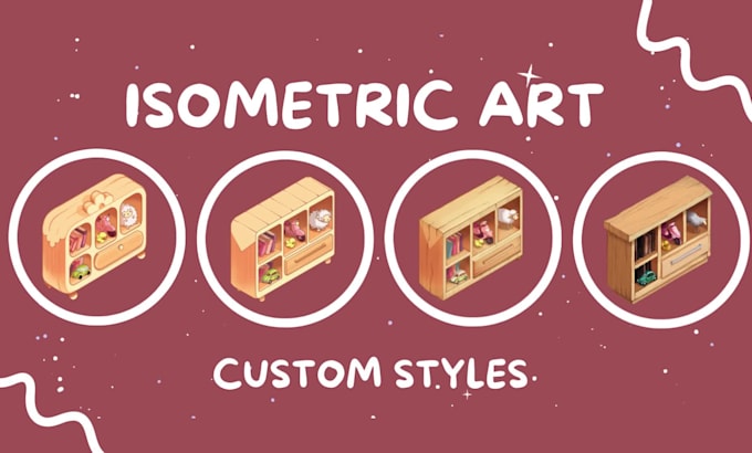 Create 2d isometric props and furniture in any style by Bellasenna | Fiverr