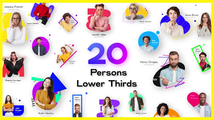 Make unique person introduction lower thirds by Editorraza | Fiverr