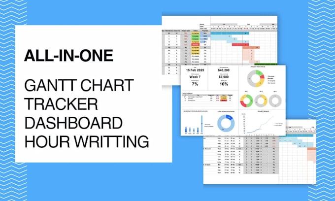 Create dynamic project gantt chart, tracker and dashboard by Philipdjong | Fiverr
